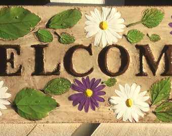 Stone Welcome Sign - Etsy