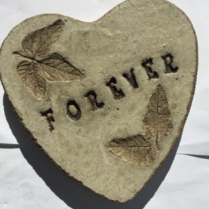 Rustic Concrete Heart "forever" - Etsy