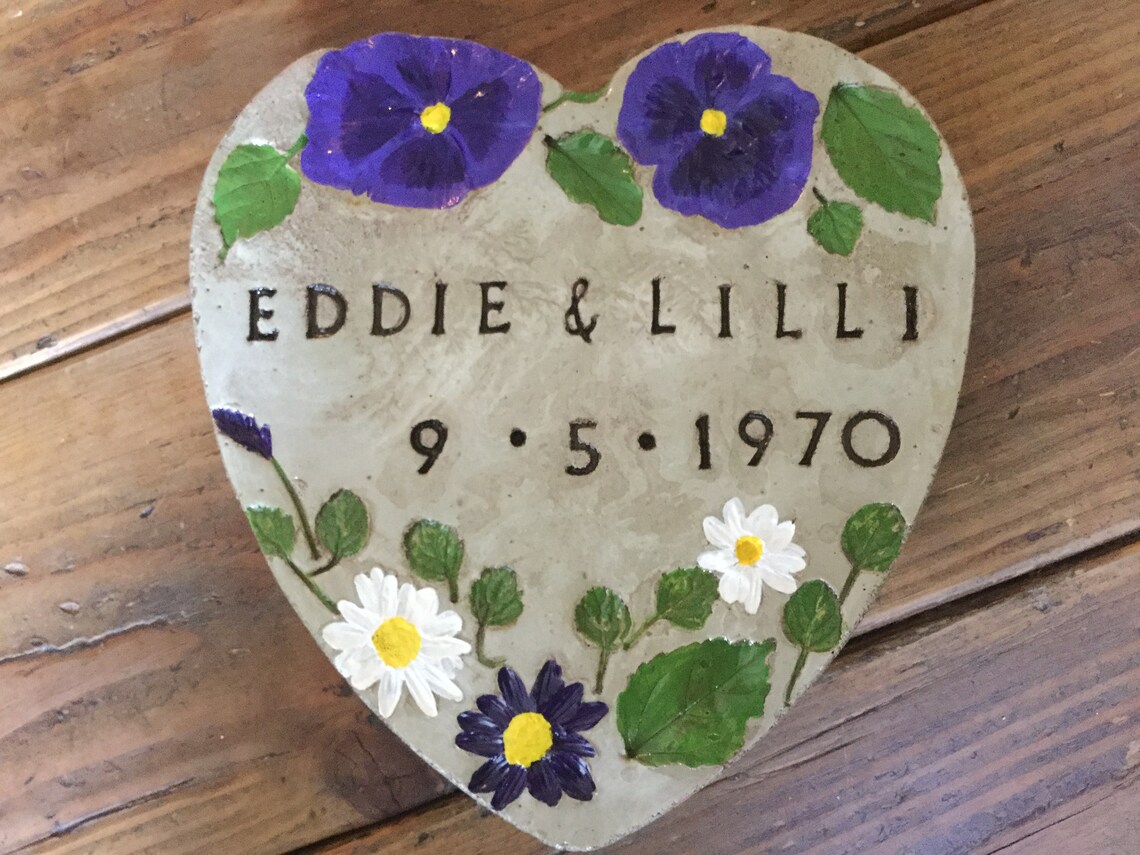 Heart Stepping Stone/custom Garden Stone - Etsy