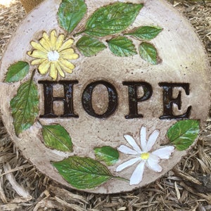 9 In. " Hope" Concrete Stepping Stone/garden Stone - Etsy