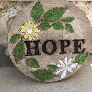 9 In. " Hope" Concrete Stepping Stone/garden Stone - Etsy
