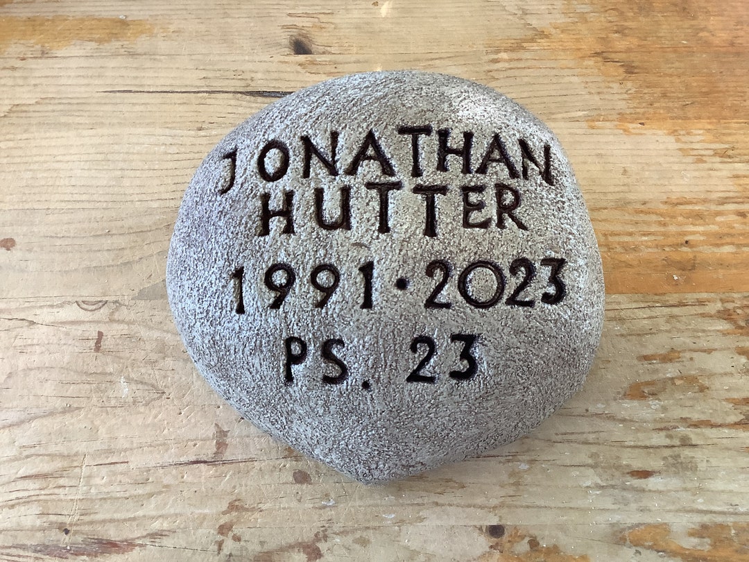 Solid Concrete Rustic Memorial Rock/memorial Gift - Etsy