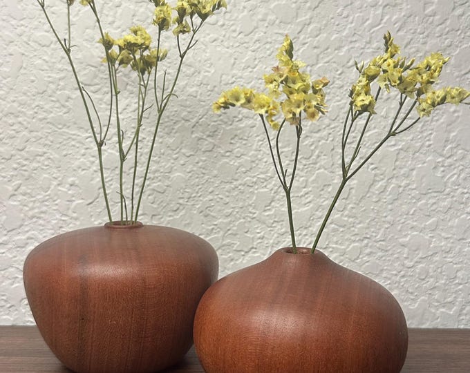 Handmade, Small Wooden Vases - Etsy