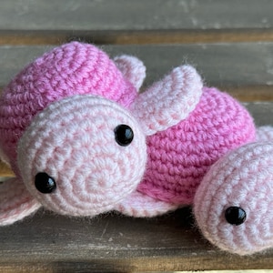 Pink Crochet Sea Turtle - Etsy