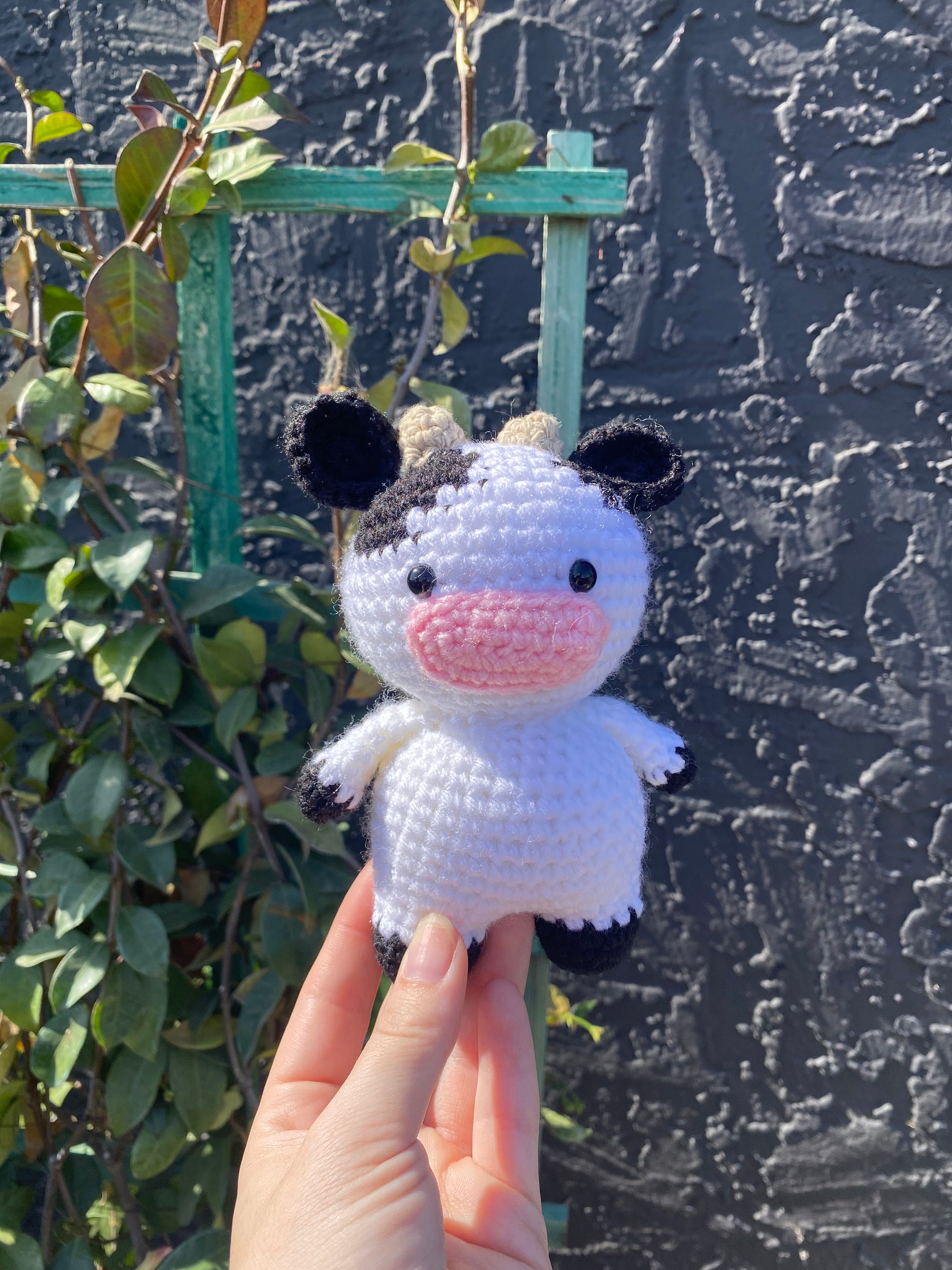 Mini Crochet Cow Plush - Etsy