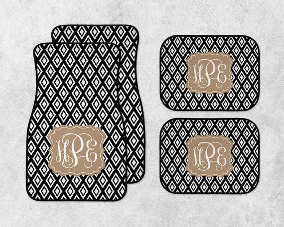 Monogram Car Mat Set Personalized Car Mats New Car Floor | Etsy