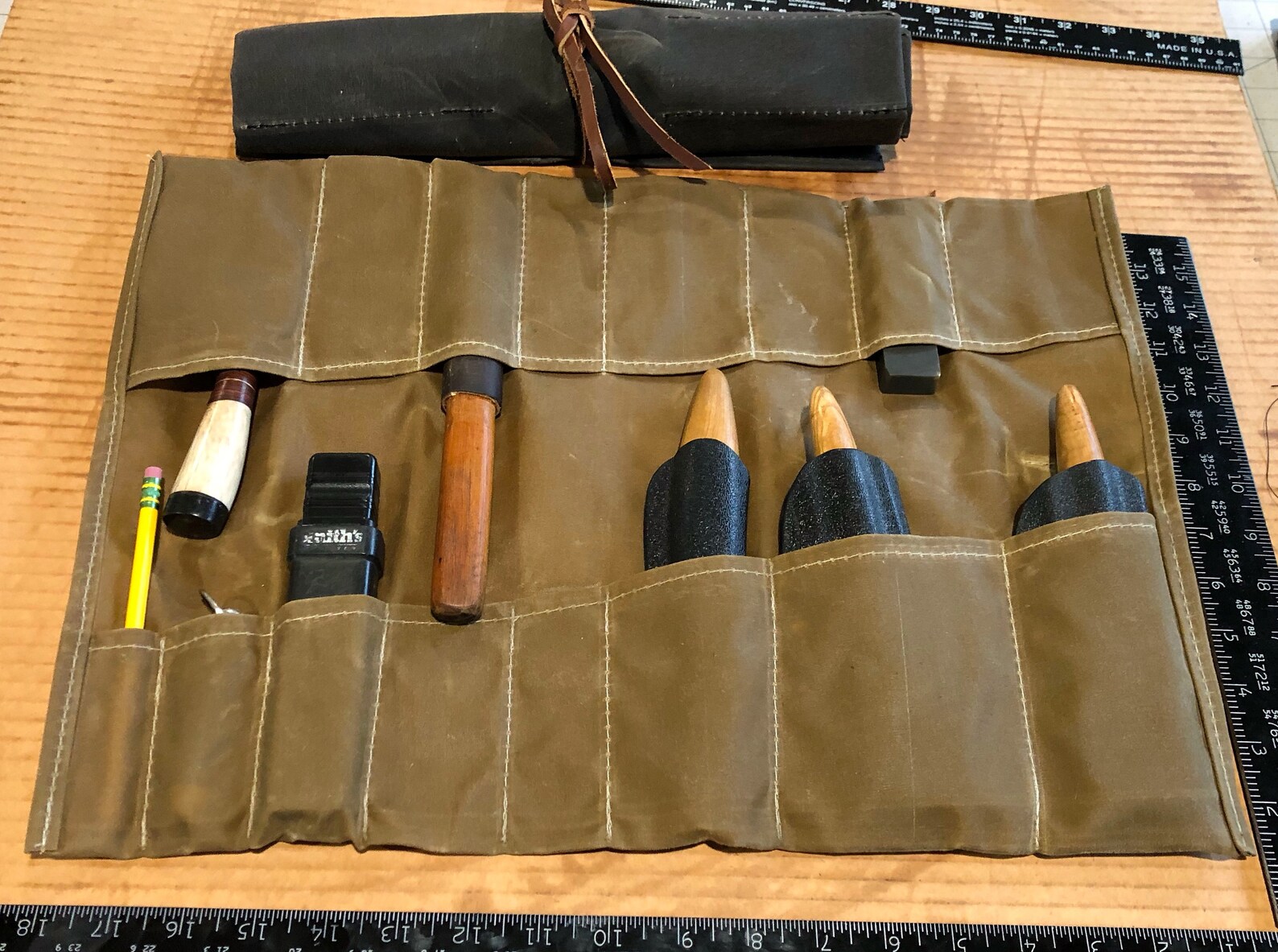 Waxed Canvas Tool Roll | Etsy