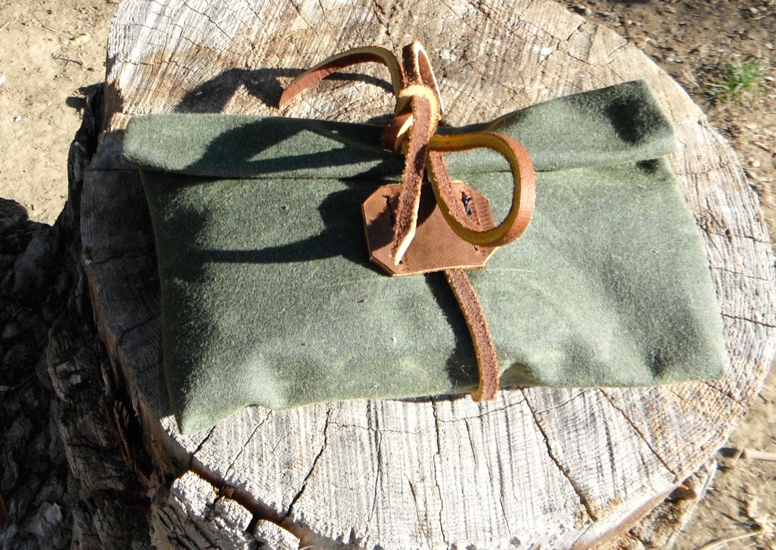 Brown Dog Pouch and Bag Waxed Canvas Roll Top Pouch: Organize - Etsy