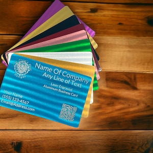 Custom Anodized Aluminum Business Cards - Etsy