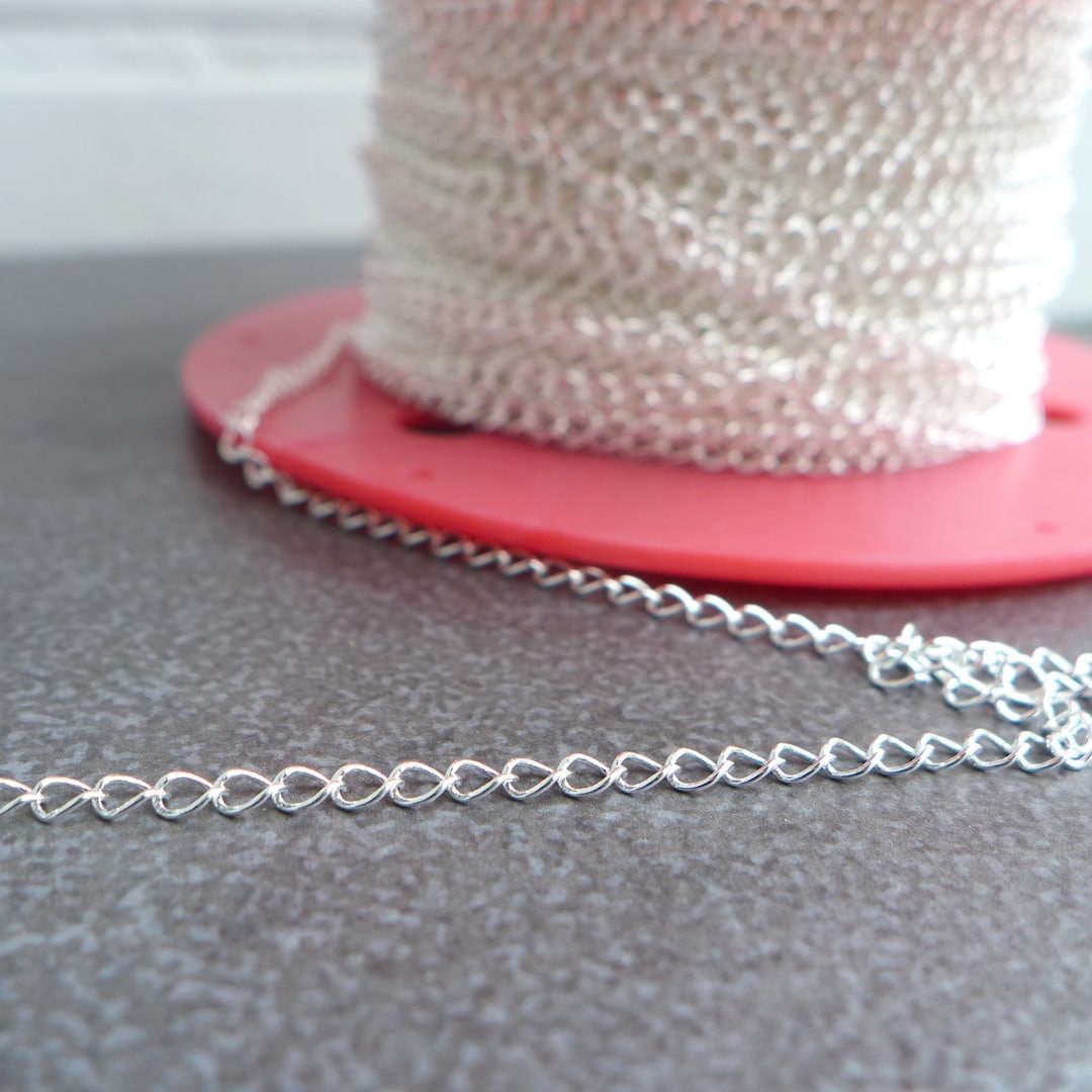 925 Solid Sterling Silver,1meter,3.3mm or 2.2mm Twisted Cable Chain ...