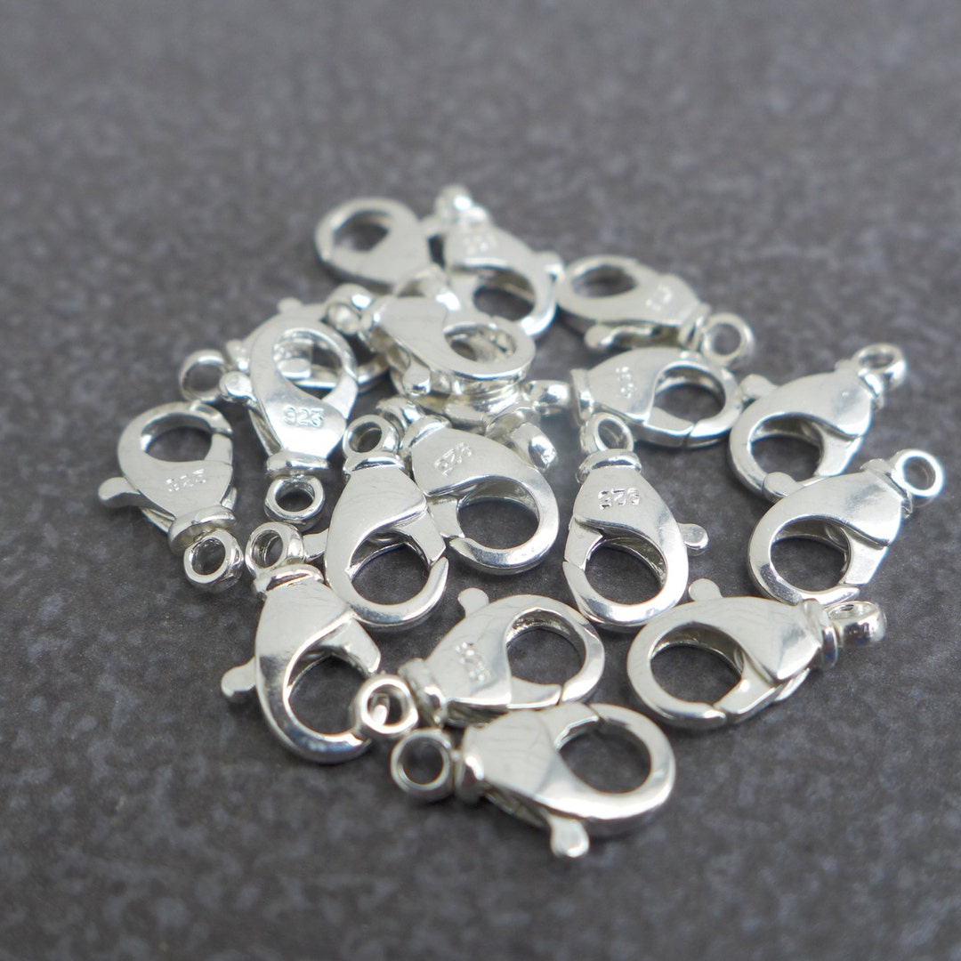 5pcs, 925 Sterling Silver,360 Rotate Lobster Clasp With Jump Ring ...