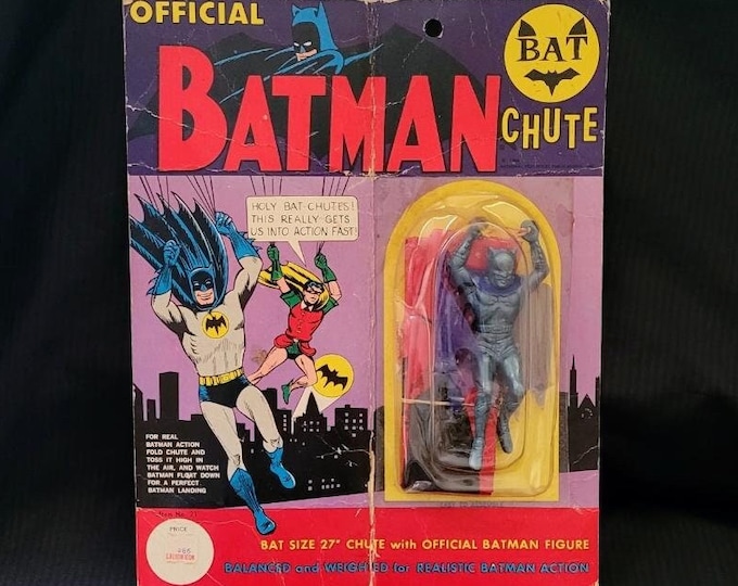 1966 Official Batman Bat Chute Original Package Rare Action Figure Toy ...