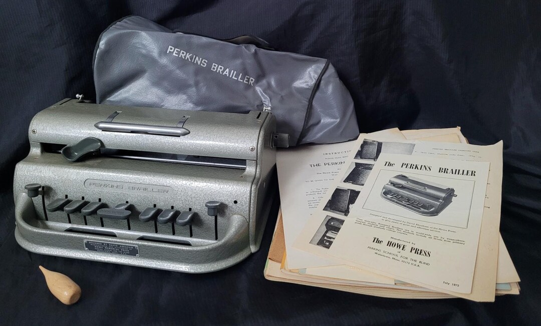 Perkins Brailler Machine Instruction Manuals Dust Cover Accessories ...