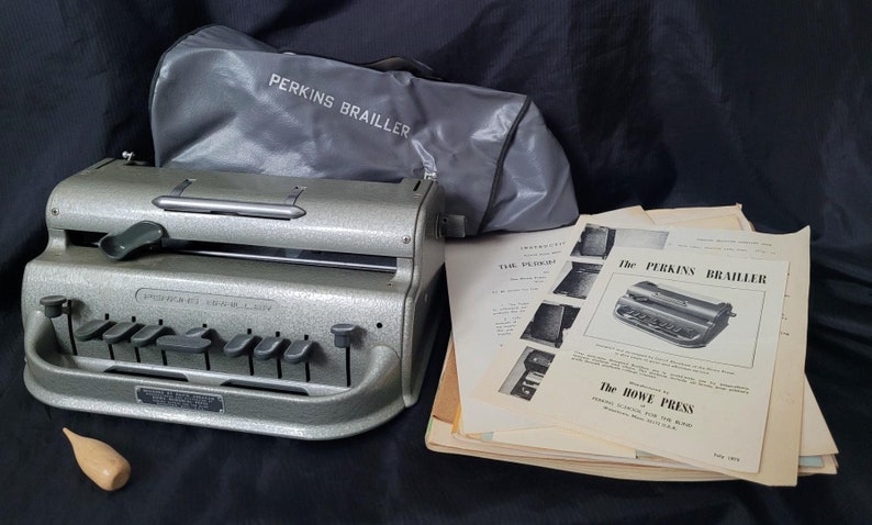 Perkins Brailler Machine Instruction Manuals Dust Cover Accessories ...