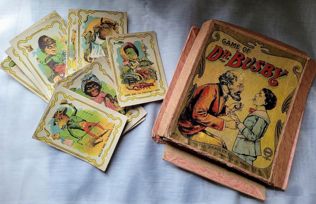 The Game of Dr. Busby Antique Milton Bradley Caricature Lithographs ...