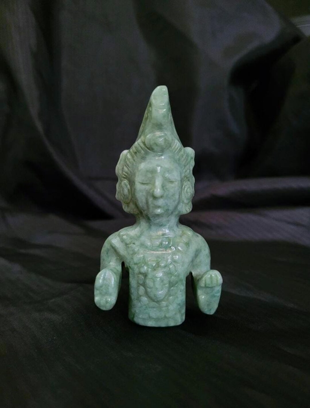 Mayan Maize God Figurine Guatemalan Jade Maize God Statuette Figure ...