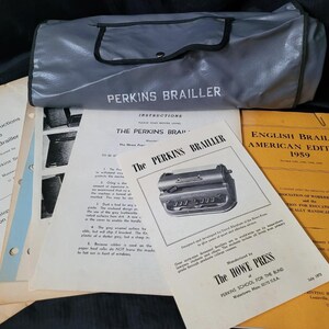 Perkins Brailler Machine Instruction Manuals Dust Cover Accessories ...