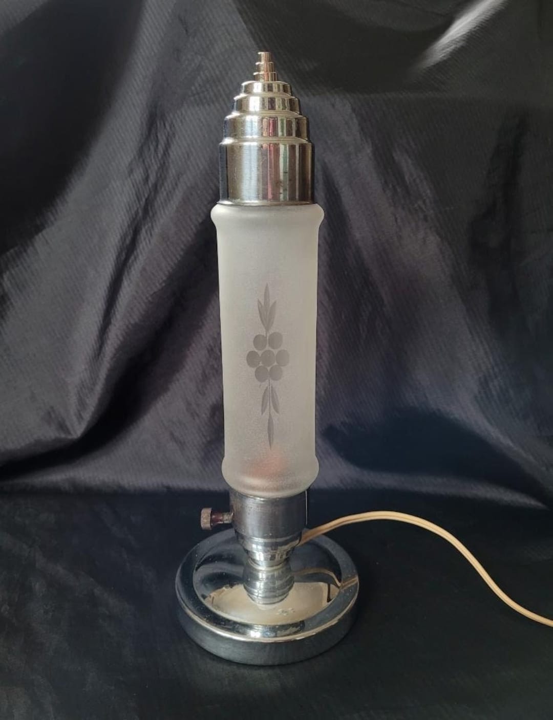 Deco Skyscraper Torpedo Bullet Lamp Boudoir Light Frosted Glass Shade ...