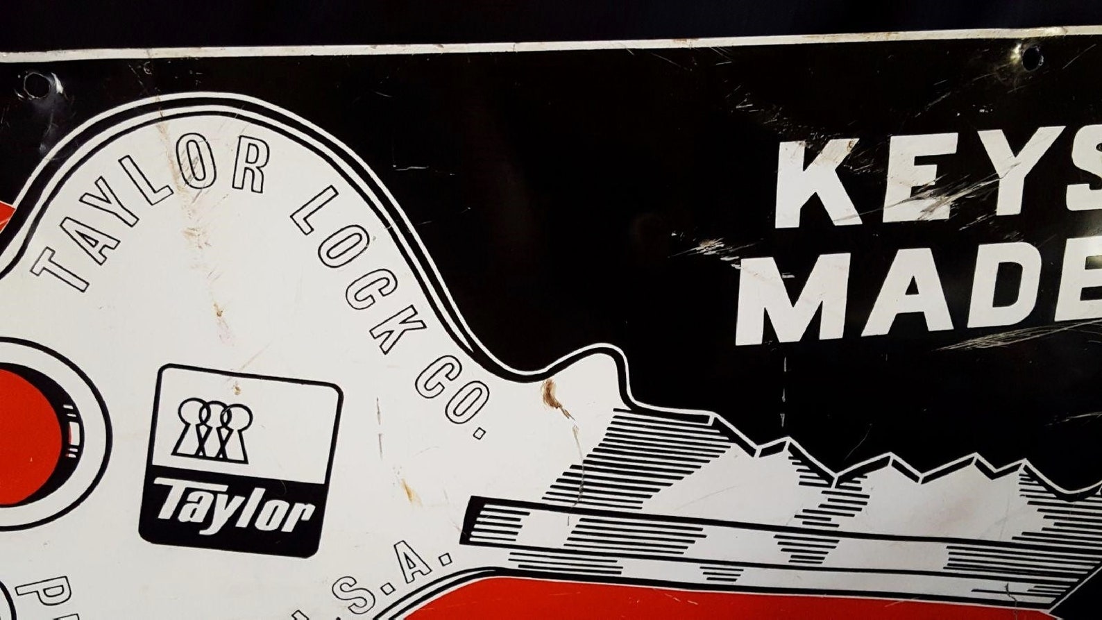 Rare Taylor Lock Co Keys Made Double-sided Advertising Sign - Etsy