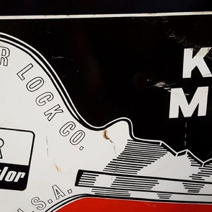 Rare Taylor Lock Co Keys Made Double-sided Advertising Sign Locksmith ...