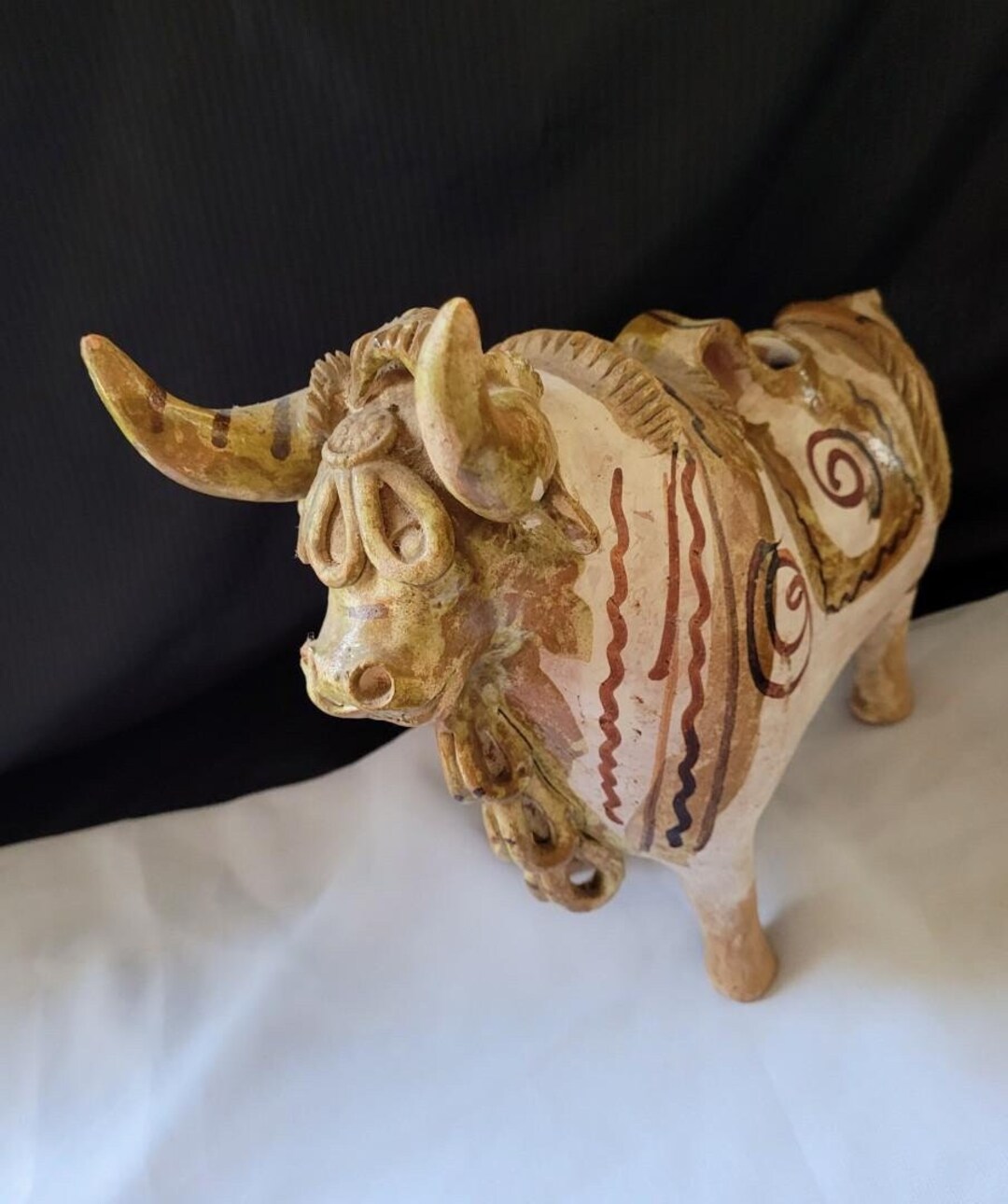 Peruvian Toritos De Pucara Handcrafted Terracotta Bull Figural Pitcher ...