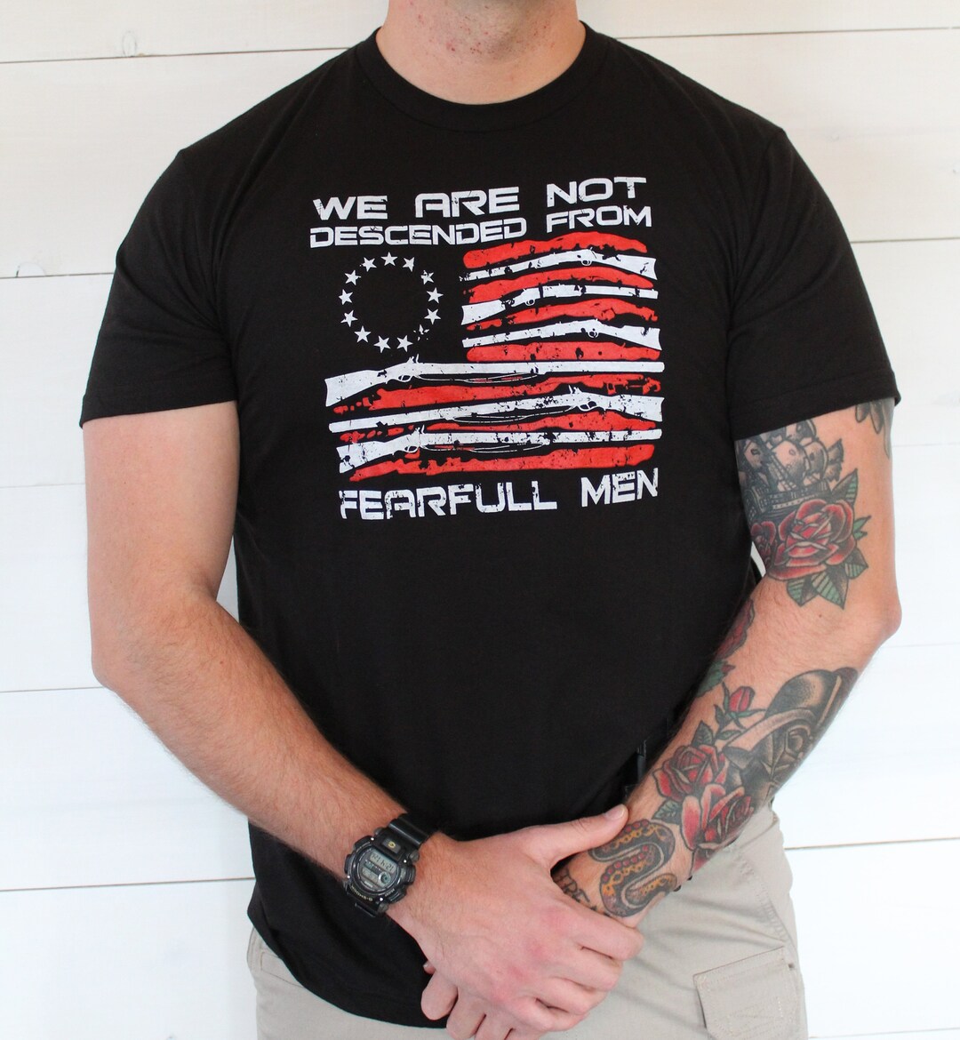 Patriotic "we Are Not Descended From Fearful Men" Freedom T-shirt - Etsy