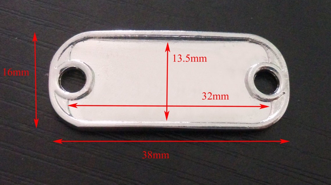 Blank Dog Tag Style Shoelace Paracord Charm 11 X 16 Mm W/ Clear Epoxy ...