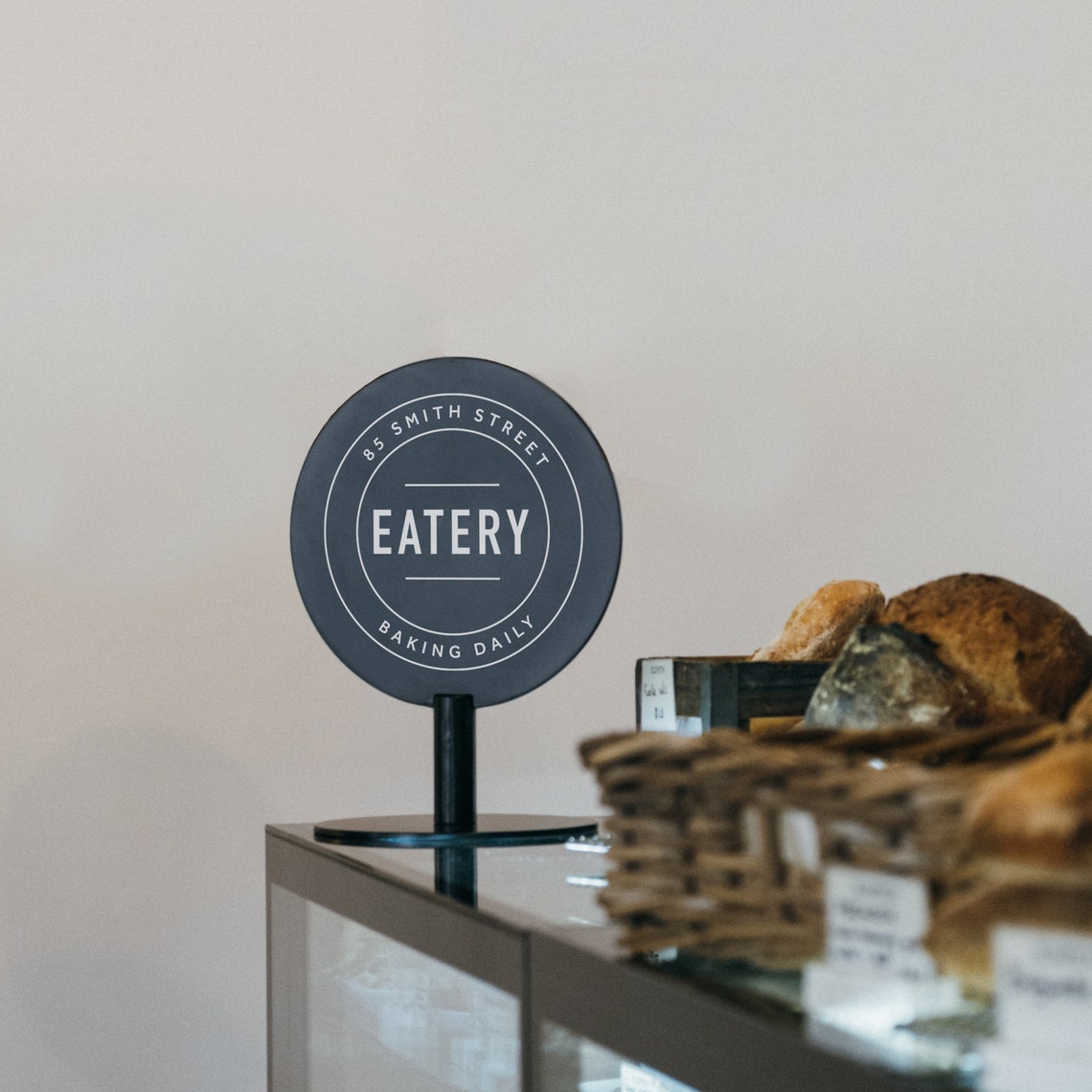 Small Round Sign Wall Mounted Signage Table Top Mini - Etsy