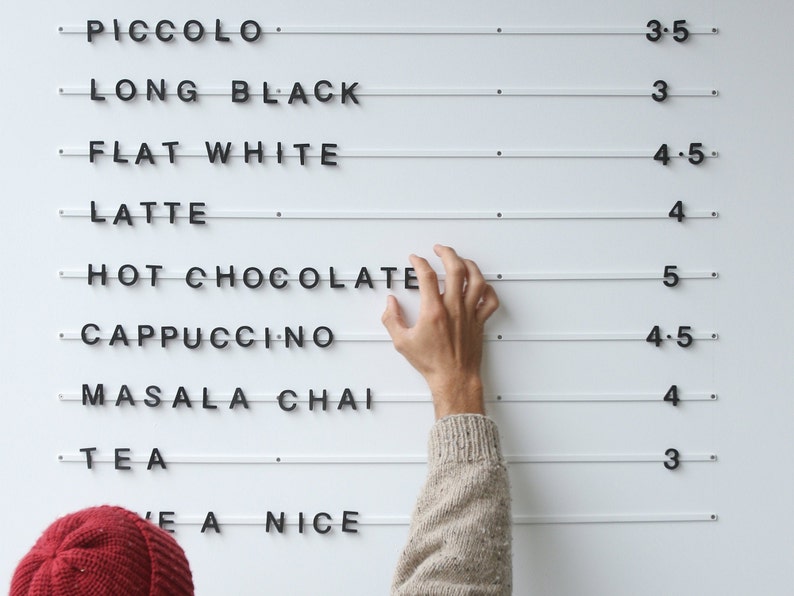 Magnetic Letter Board Café Menu Board Baker Menu Magnet | Etsy