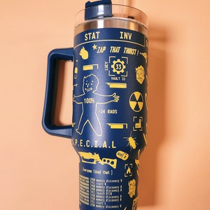 Fallout Inspired Wasteland Pip-boy UV Printed 40oz Tumbler Gift Fallout ...