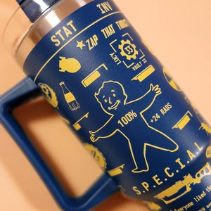 Fallout Inspired Wasteland Pip-boy UV Printed 40oz Tumbler Gift Fallout ...