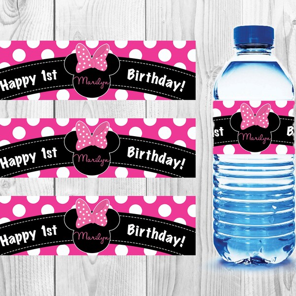 Minnie Mouse Labels - Etsy