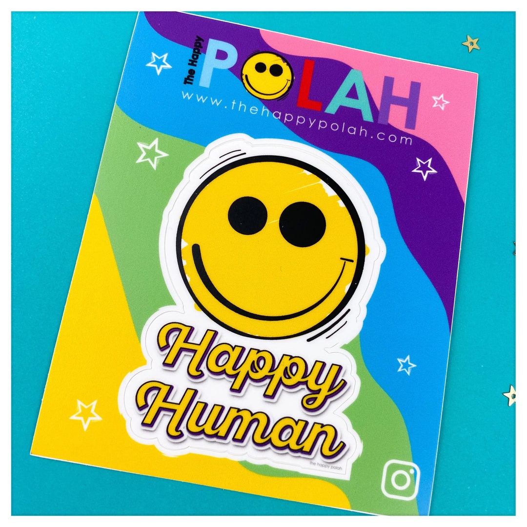 HAPPY HUMAN Sticker - Art Sticker - Whimsical - Scrapbooking - Happy ...