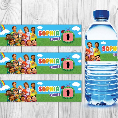 Cocomelon Labels Stickers Cocomelon Water Drink Labels Cocomelon ...