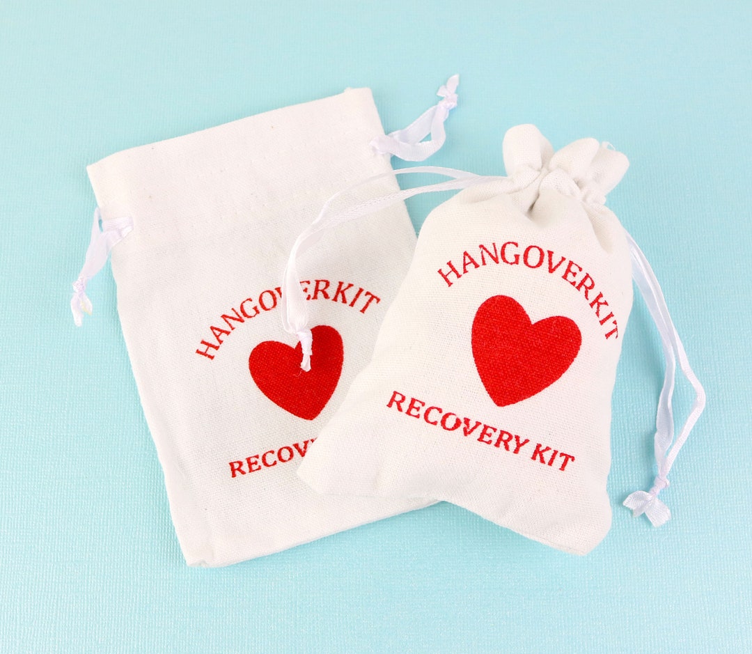 HANGOVER KIT BAG Wedding Recovery Kit Hen Party Bachelorette 3.5 X 5.5 ...