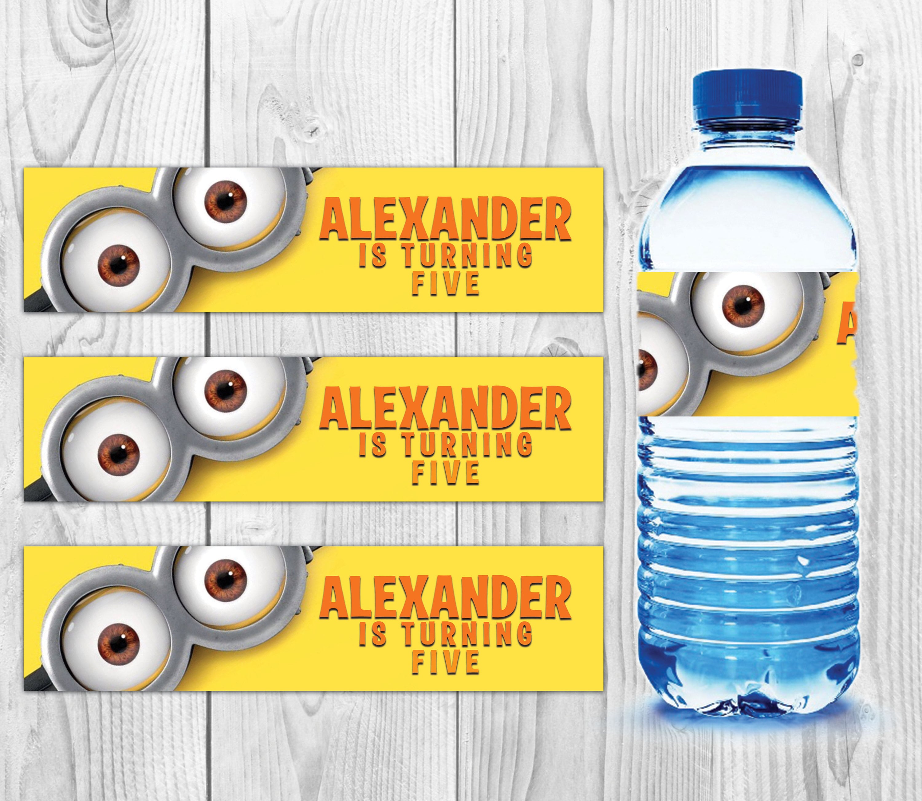 Birthday Party Favors Minions Party Supplies 20 CT Printed Labels ...