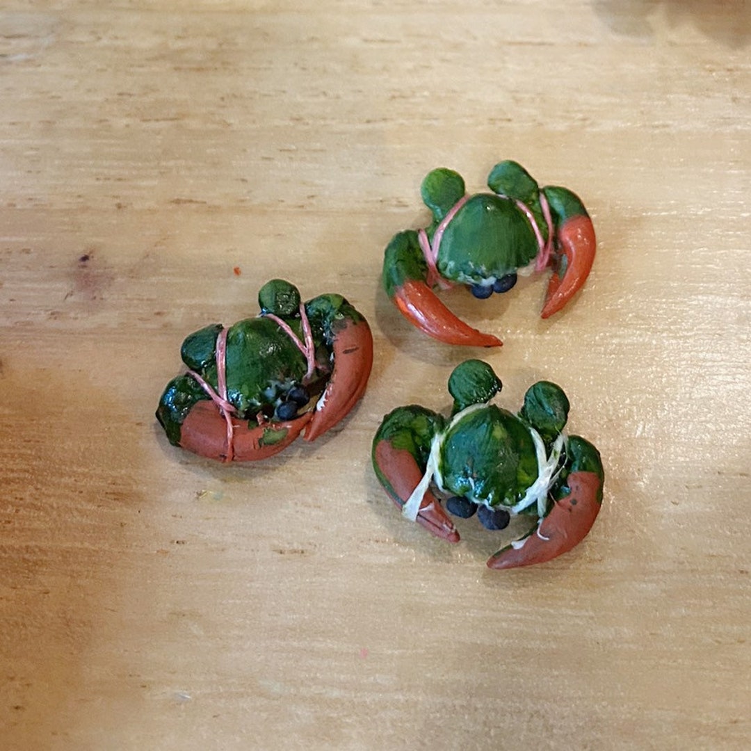 Miniature Crab,dollhouse Crabs,miniature Food,miniature Diy,miniature ...