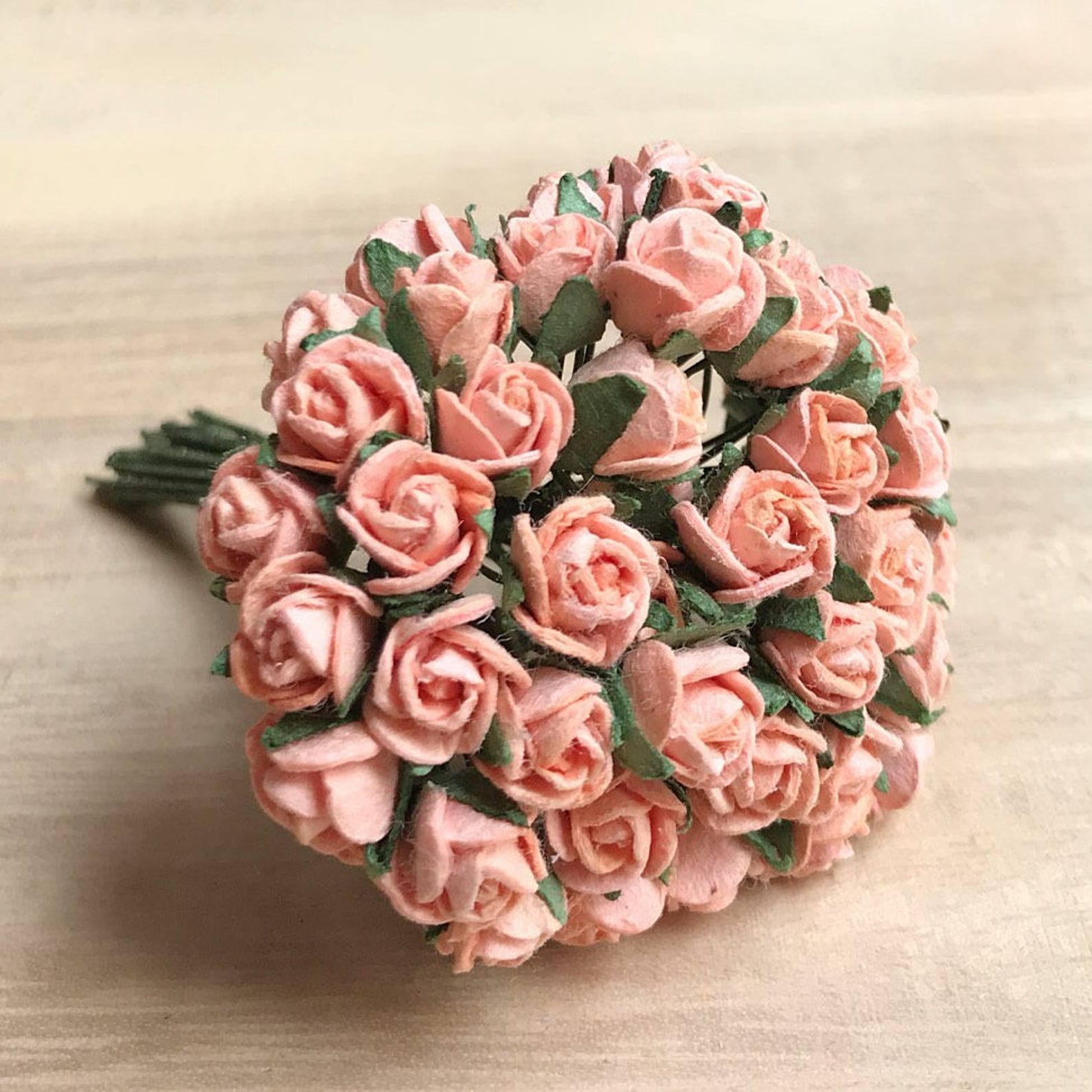 50pcs.7mm.miniature Mulberry Paper Flower,miniature Paper Flower,mini ...