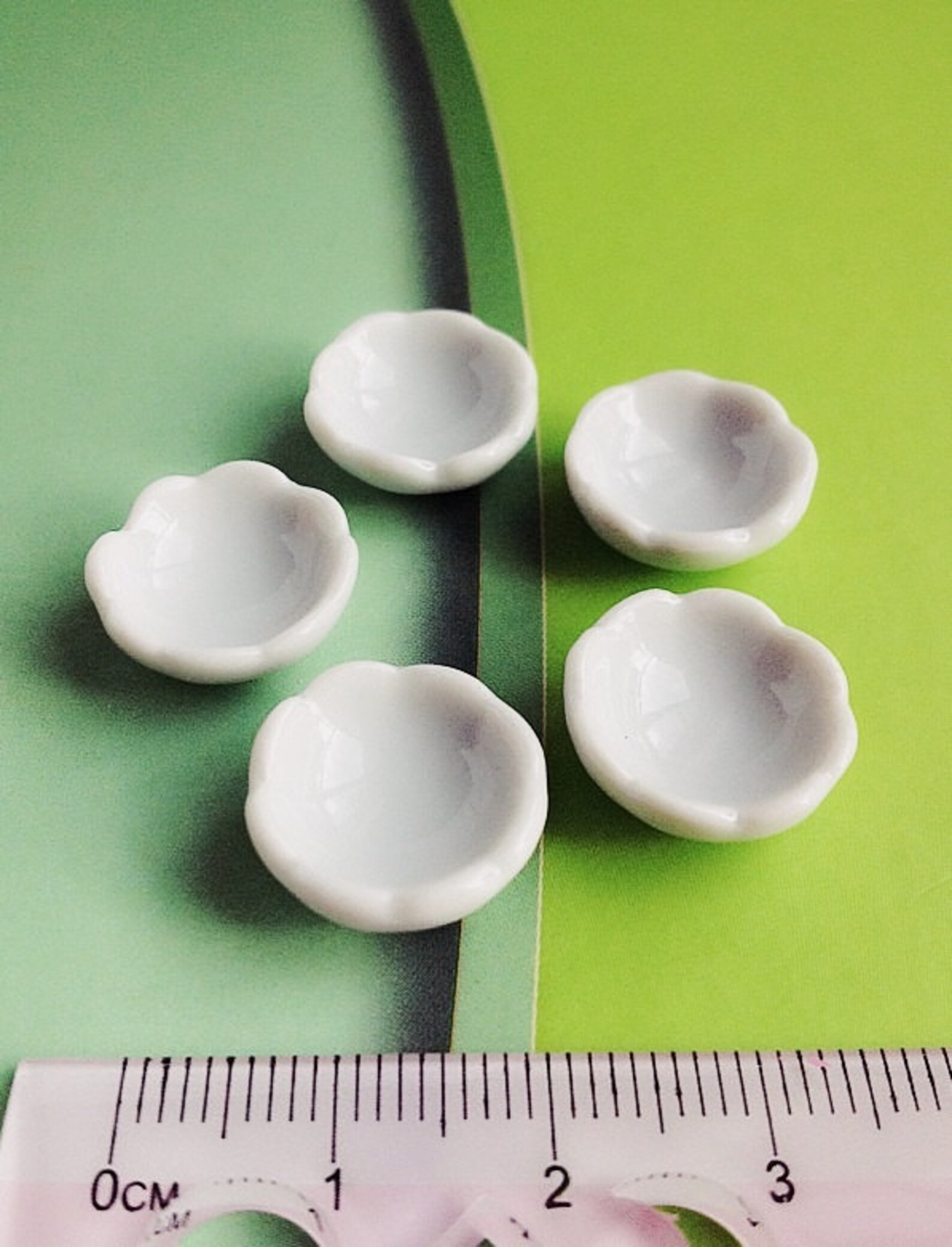 5 Pcs Miniatue Plate,mini Ceramic Plate,miniature Food Plate,cake Plate ...