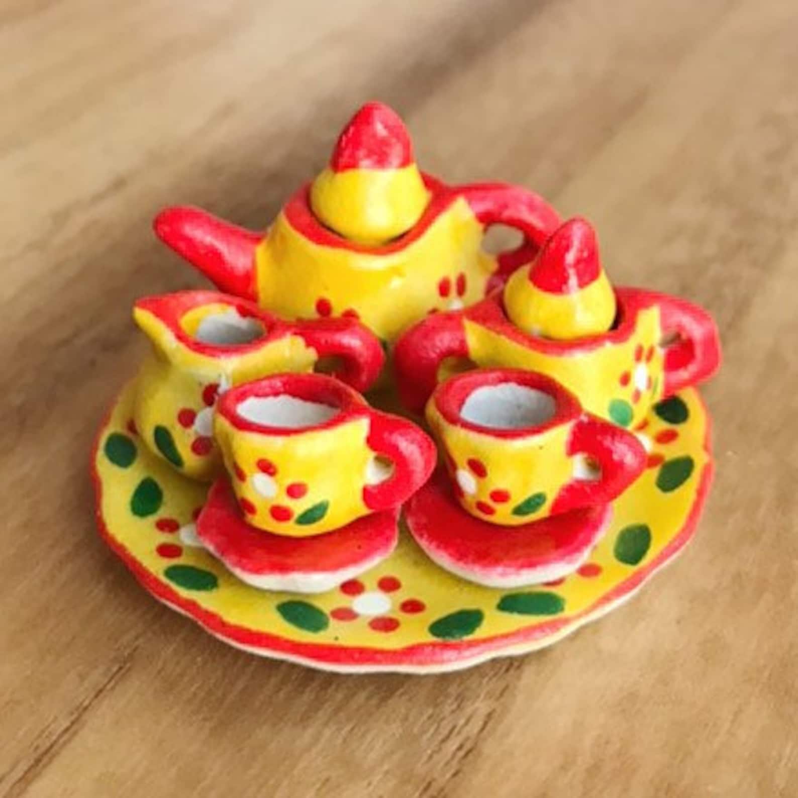 Miniature Tea Setminiature Green English Tea Setminiature - Etsy