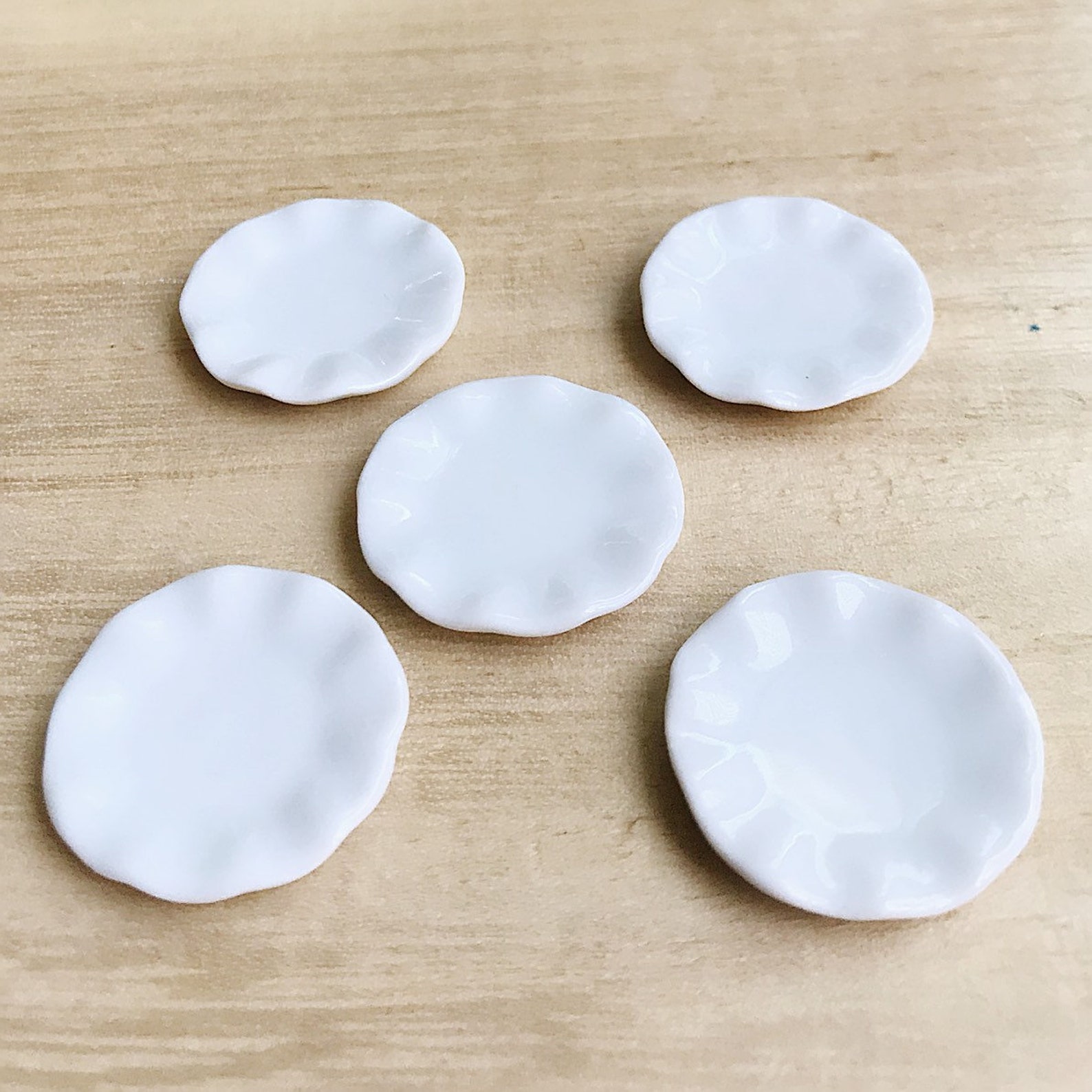 Miniature Plate5 Ceramic Plate Miniatureminiature Food - Etsy