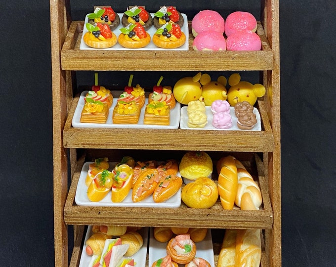 Miniature Wooden Stand With Bakeryminiature Bakery - Etsy