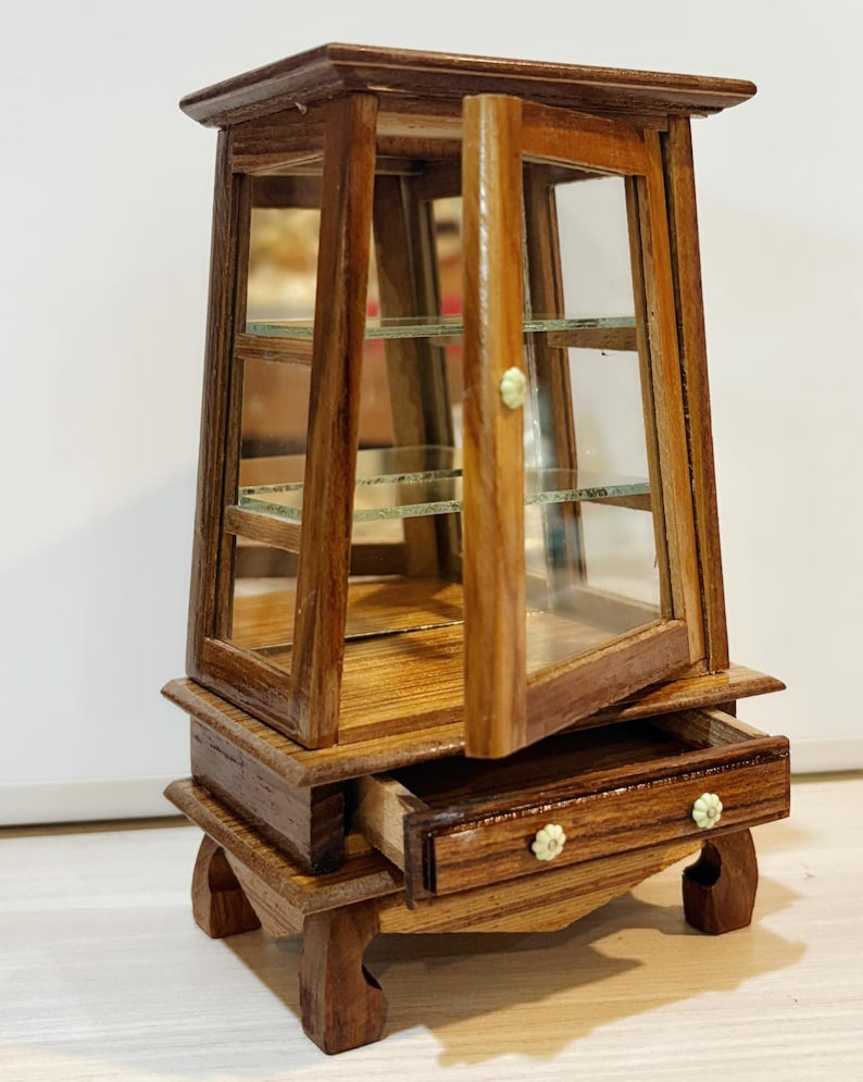 Miniature Showcase,empty Wood Miniature Showcase,miniature Display,wood ...