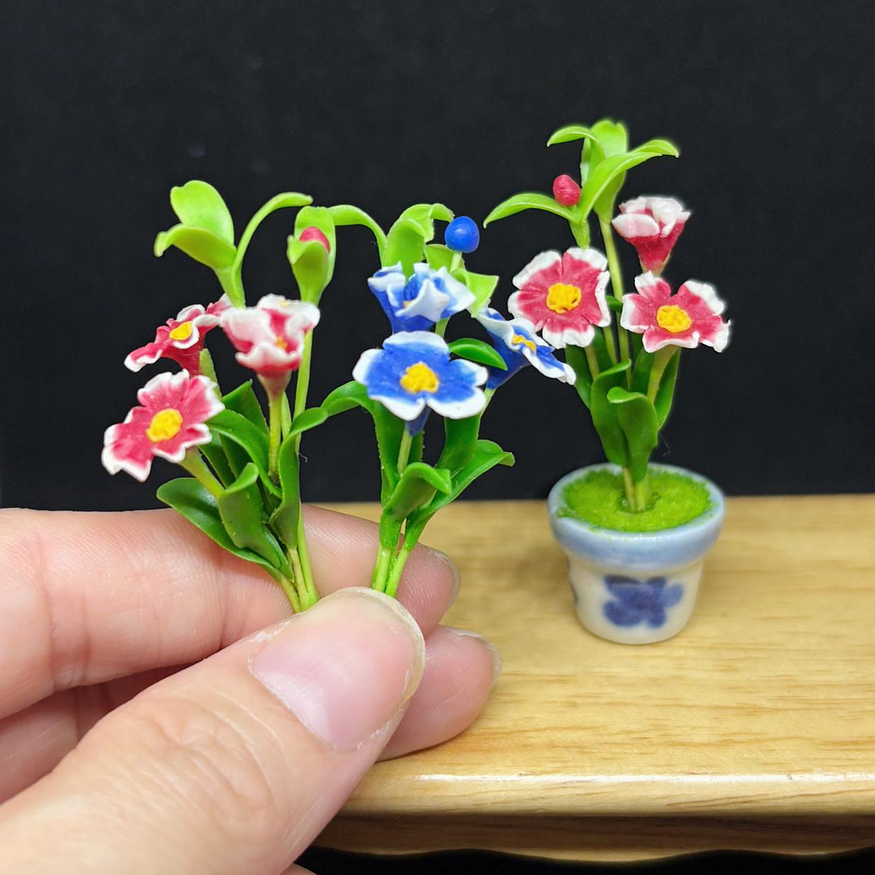 Miniature Flower,miniature Flower Pot,miniature Vase,dollhouse Flower ...