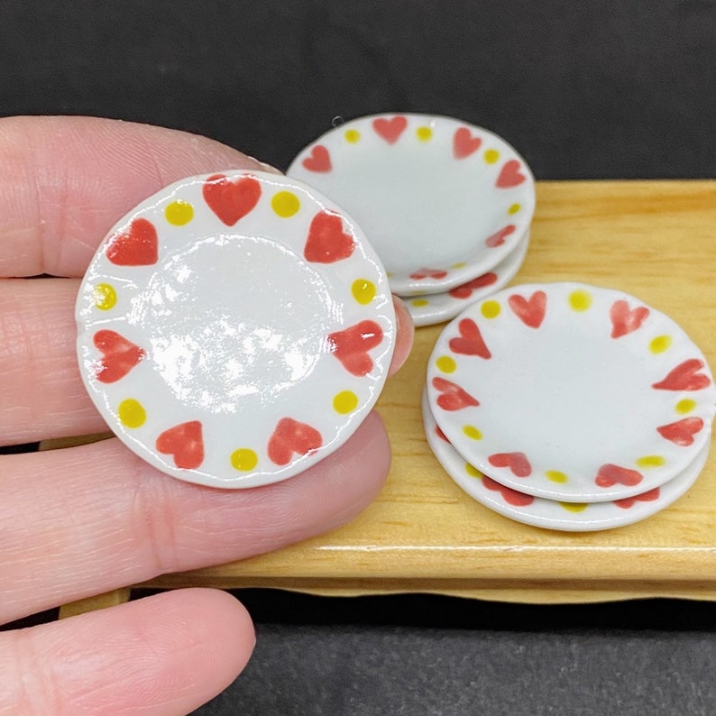 5 Miniatue Platemini Ceramic Plateminiature Food - Etsy