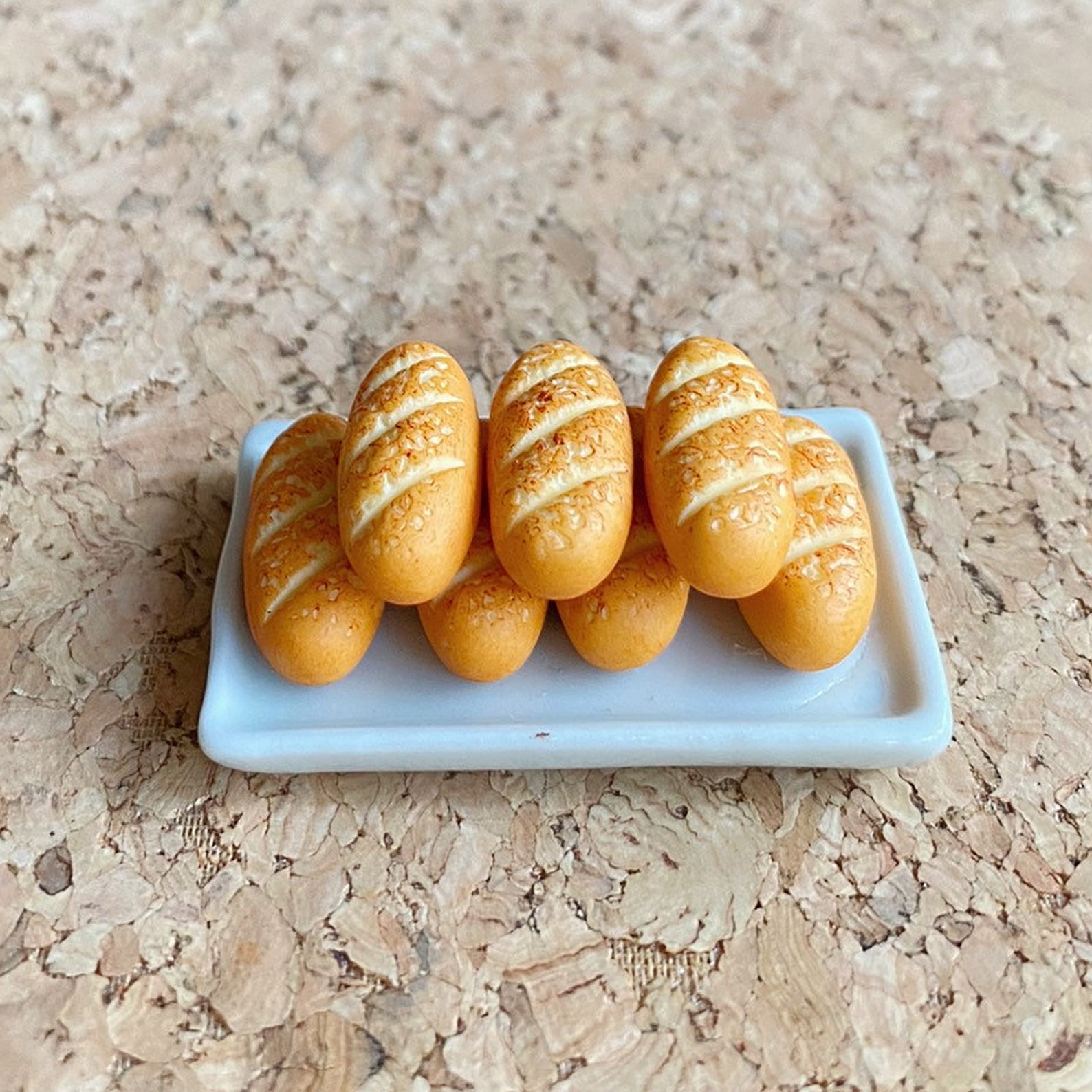 Miniature Bread on Ceramic Trayminiature Bakeryminiature - Etsy