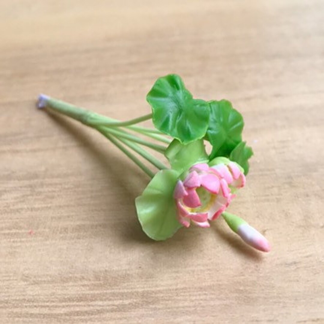 Miniature Lotus,miniature Flower Pot,miniature Vase,dollhouse Flower ...