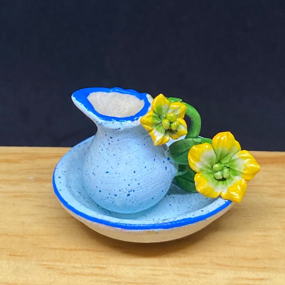 Miniature Pitcher and Bowl,miniature Empty Pitchers and Bowl,dollhouse ...