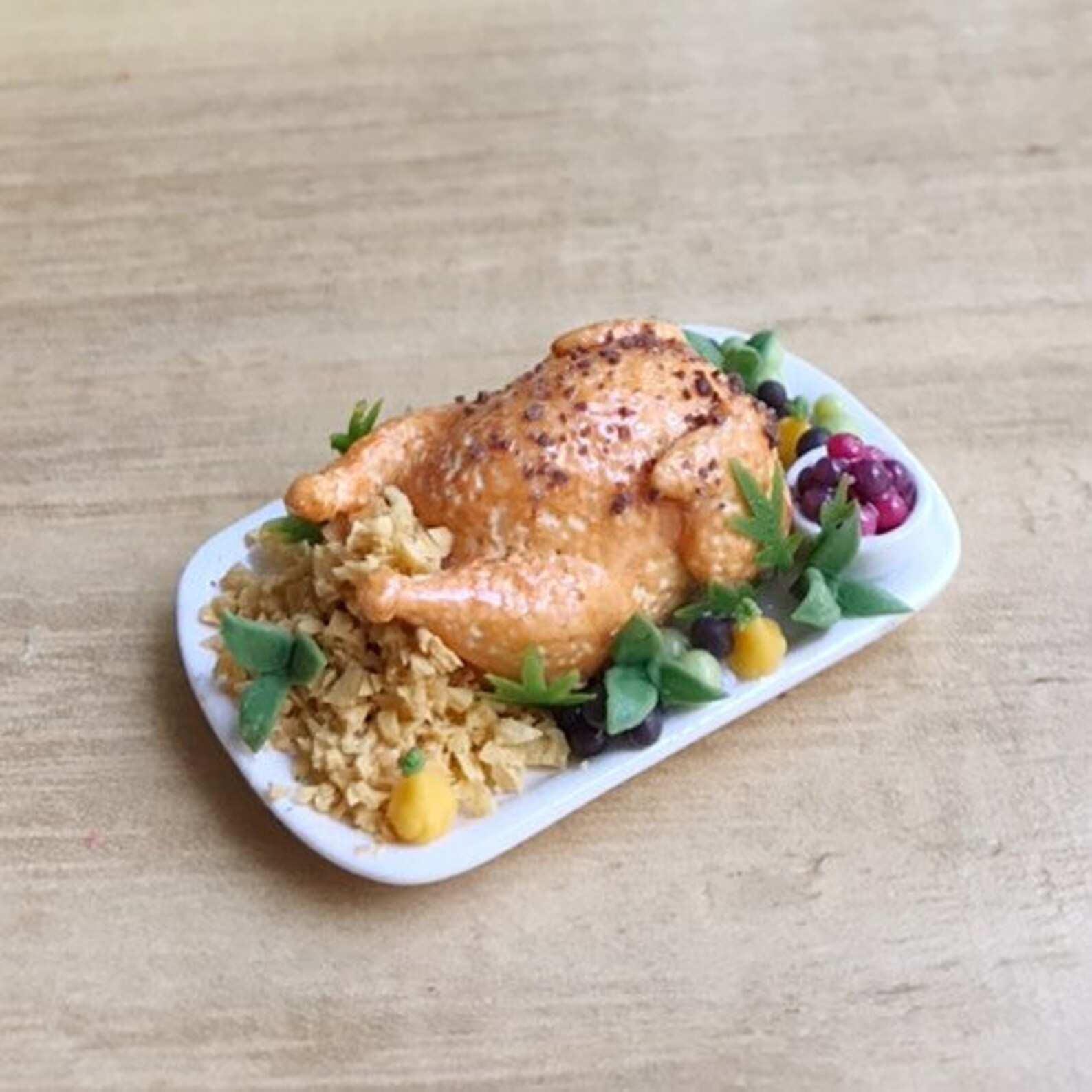 Miniature Roasted Chickenturkey Chicken Miniatureminiature - Etsy