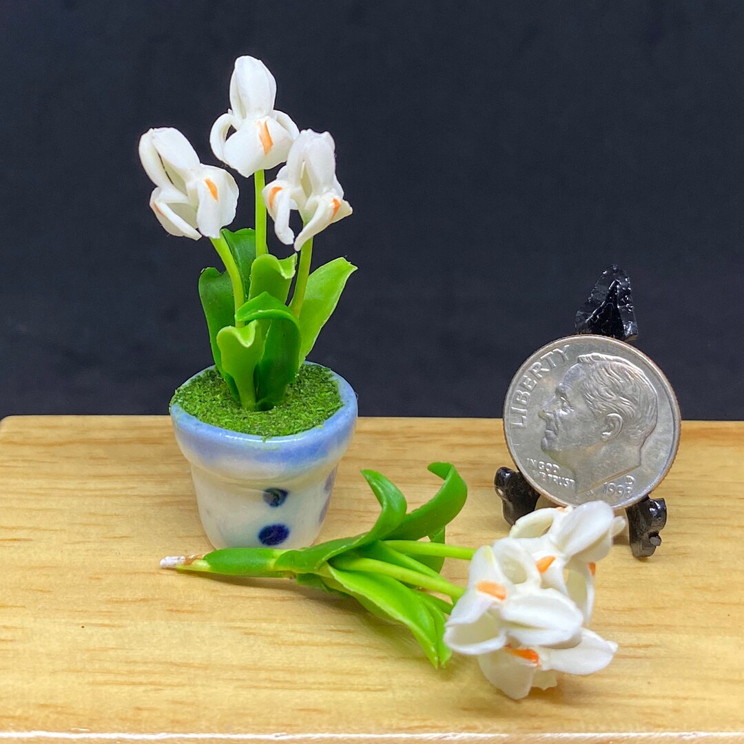 Miniature Flower,miniature Flower Pot,miniature Vase,dollhouse Flower ...